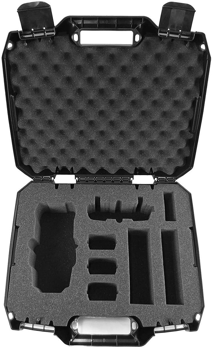 CASEMATIX Travel Case Compatible with DJI Mavic 2 Pro Drone Quadcopter and Accessories Lightweight Affordable Hard Cases For Microphones Guns PS5s More
