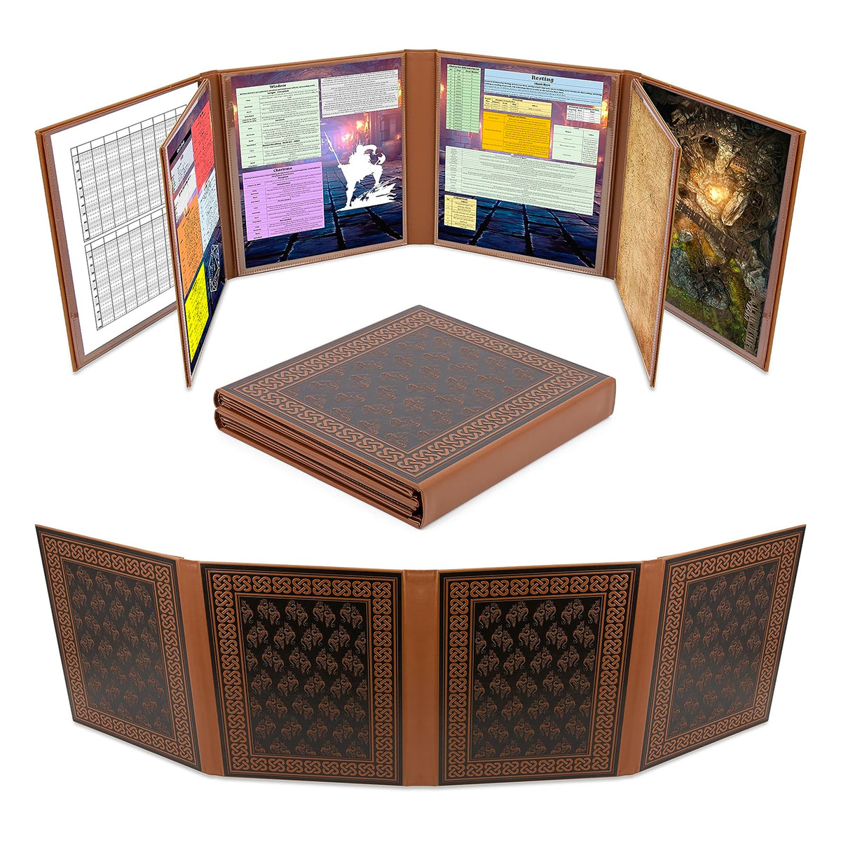 DM Screen 8-Panel Deluxe GM Screen - Eight Panel Folding Dungeon Master ...