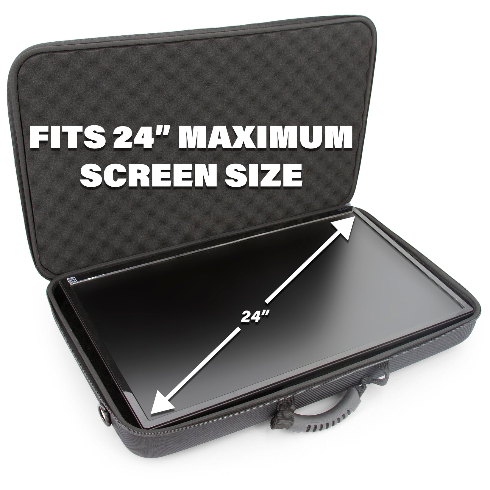 Portable Monitor Case for 15.6" to 24" Gaming Monitors - Hard Shell EV ...