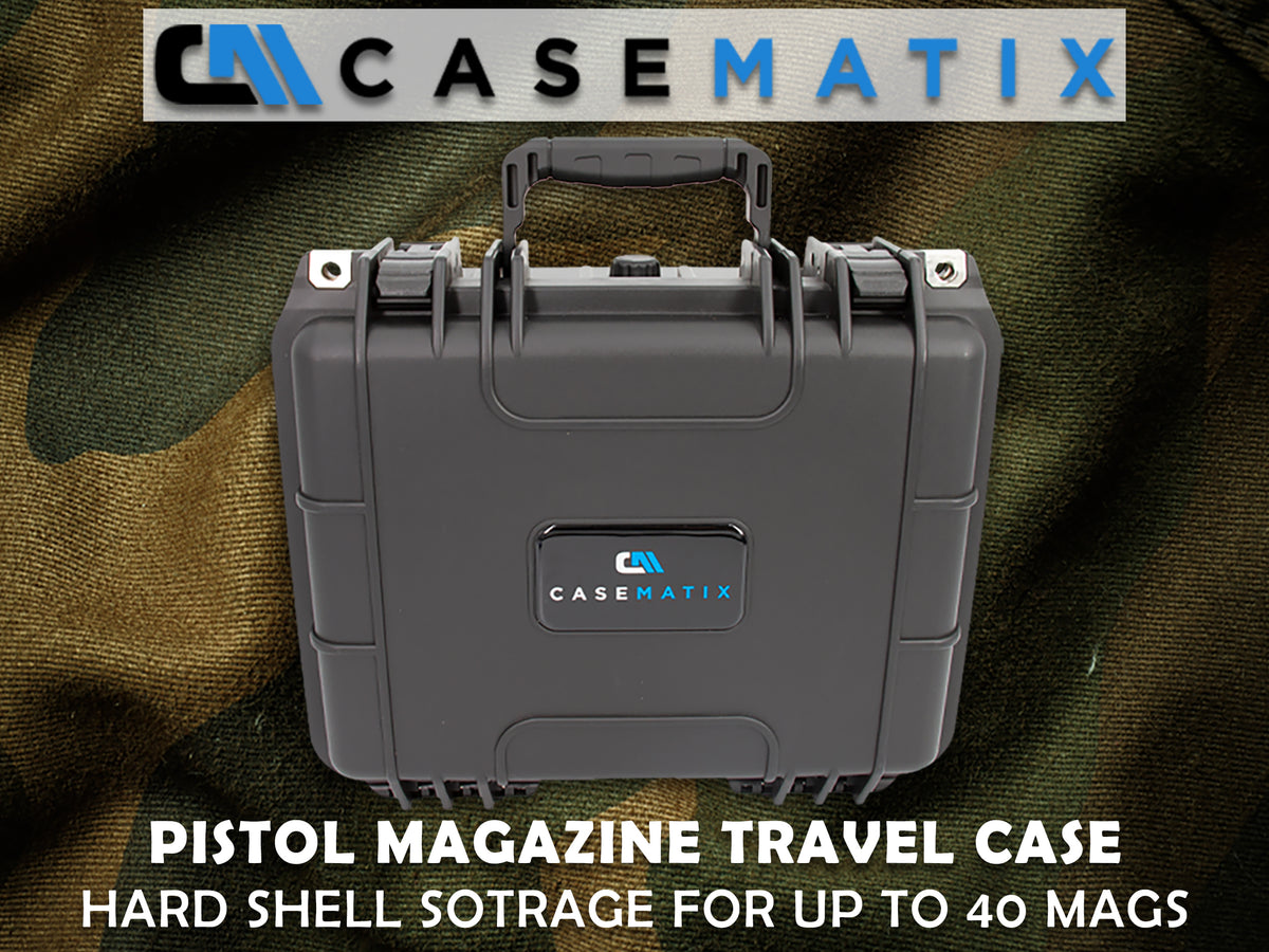 CASEMATIX 40 Pistol Magazine Storage Case - TSA Approved Waterproof Gun ...