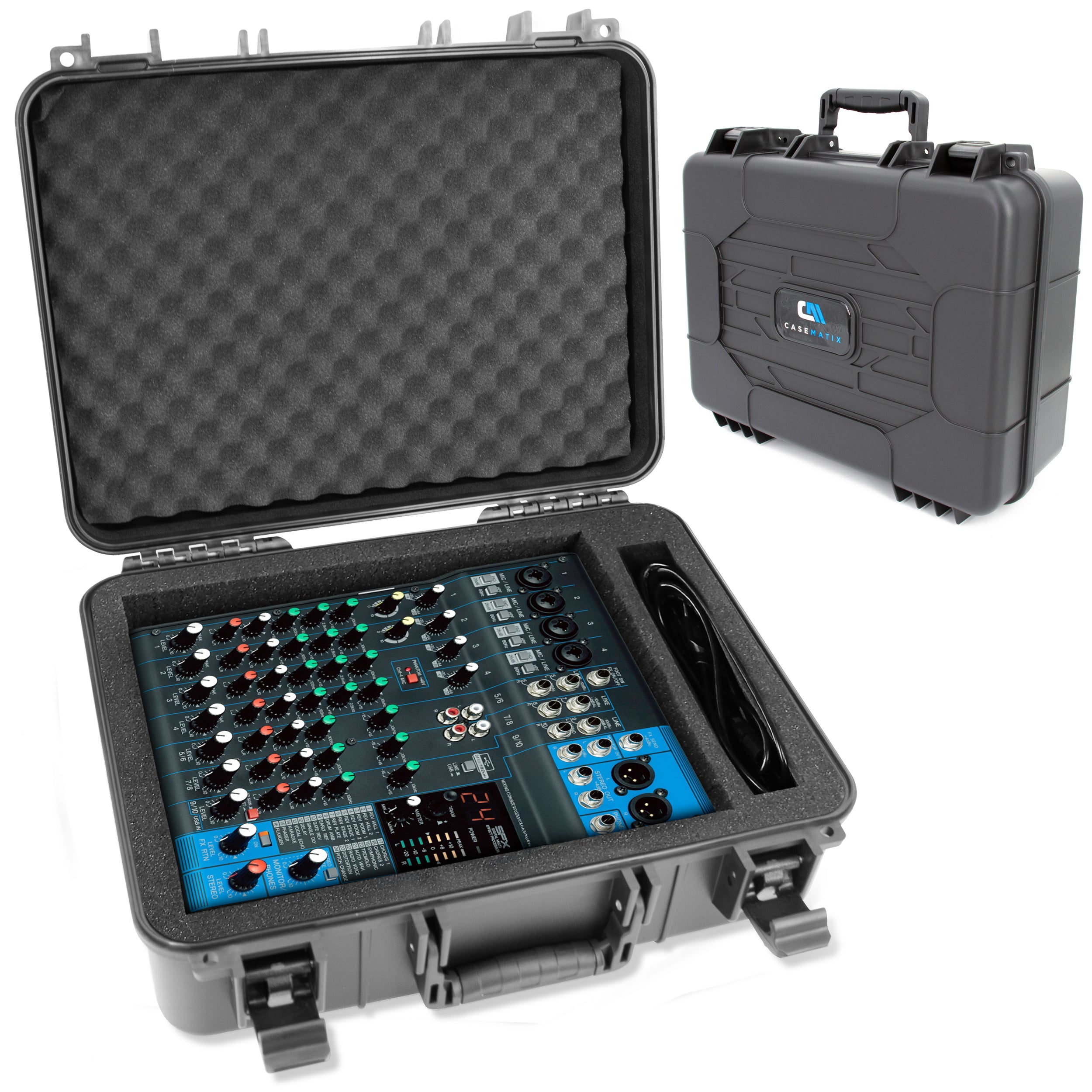 Hard Shell DJ Mixer Travel Case with Customizable Foam Compatible with ...