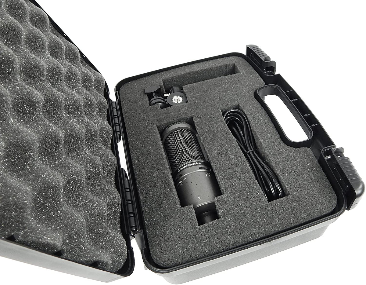 CASEMATIX Microphone Hard Case Compatible with Audio Technica ATR2500x ...
